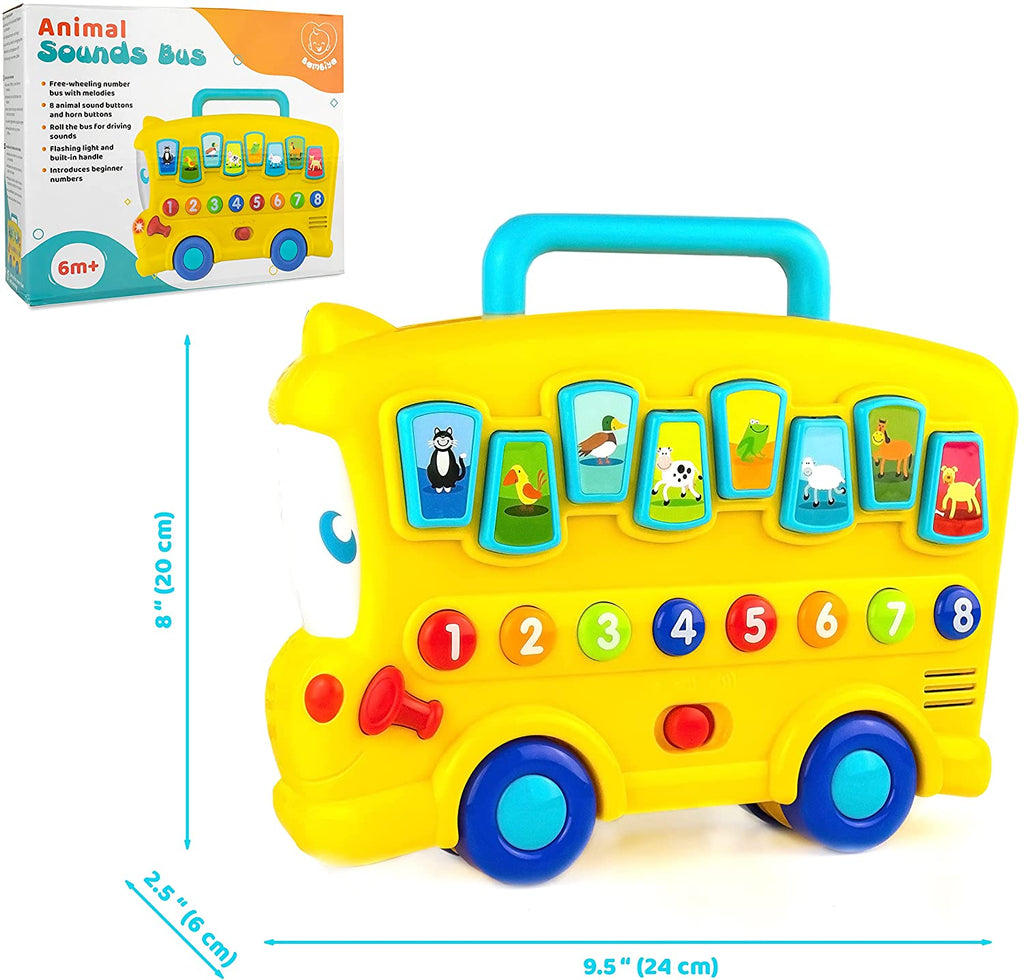 Baby Toy Bus with Songs, Animal Sounds and Numbers – Bambiya